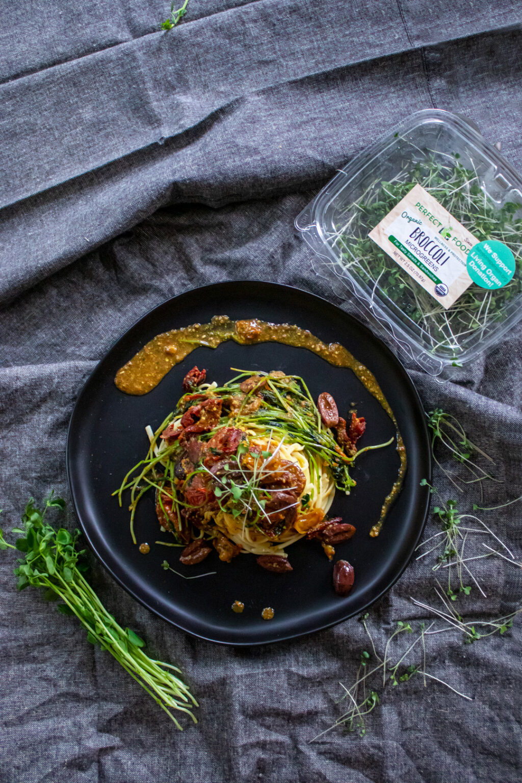 Pea Shoot Pasta | 800wheatgrass.com